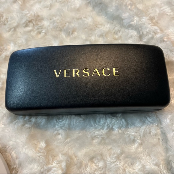 Versace | Accessories | Versace Original Hard Glasses Case Black W Gold ...